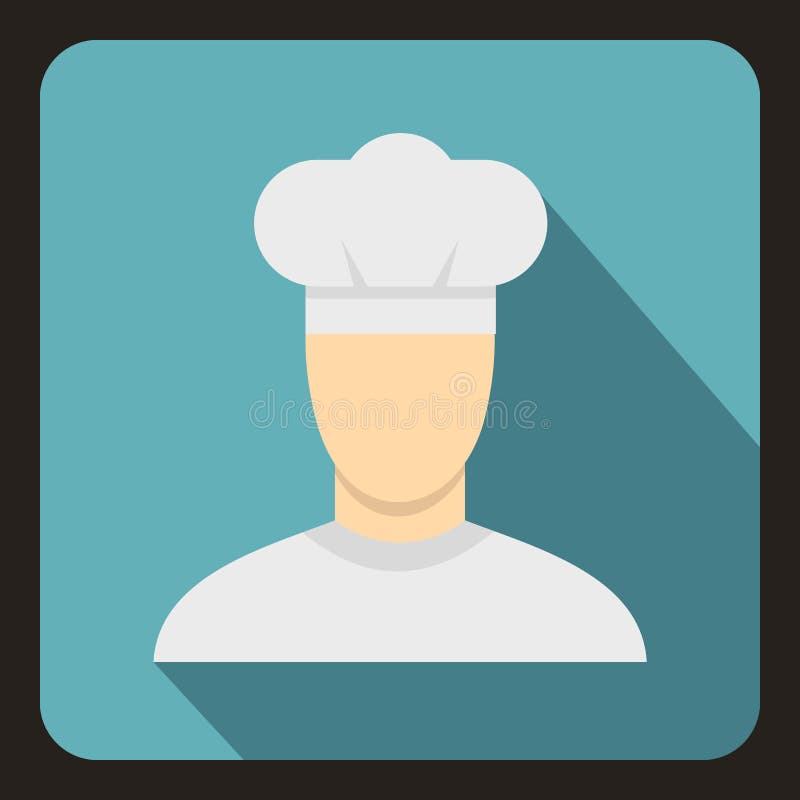 Chef icon, flat style stock vector. Illustration of gourmet - 79247100