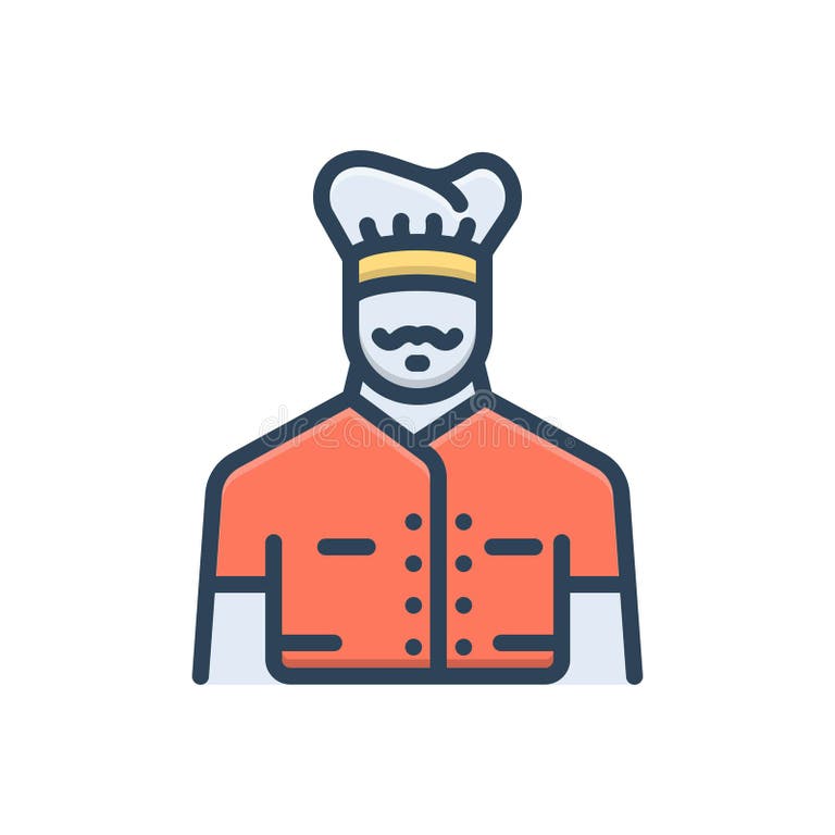 Color Illustration Icon for Chef, Master Chef and Cook Stock Vector ...