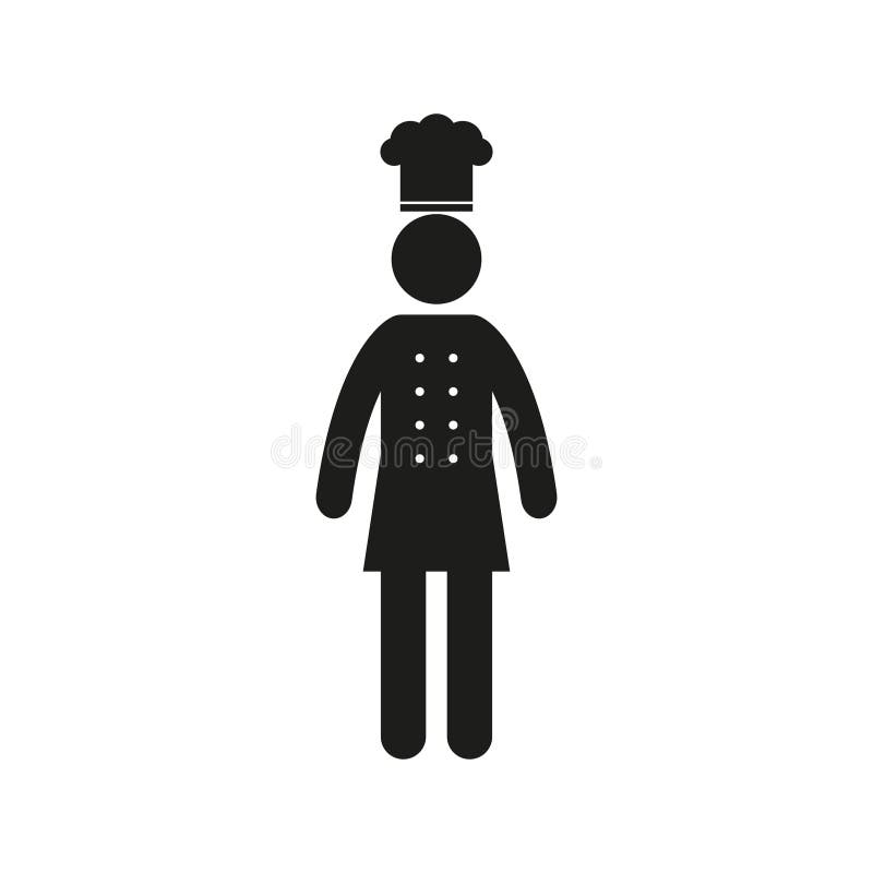 Chef Icon. Simple Vector Illustration. Stock Vector - Illustration of ...