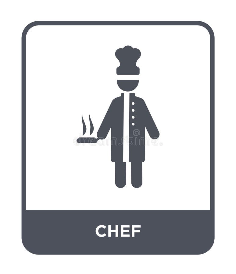 Chef Icon in Trendy Design Style. Chef Icon Isolated on White ...