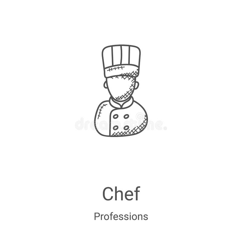 Chef Icon Vector from Professions Collection. Thin Line Chef Outline ...