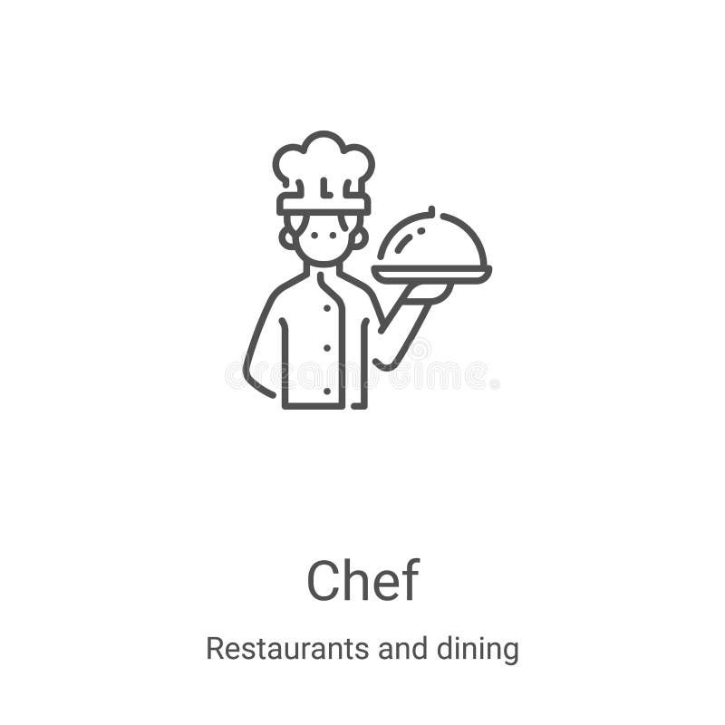 Chef Icon Vector from Restaurants and Dining Collection. Thin Line Chef ...