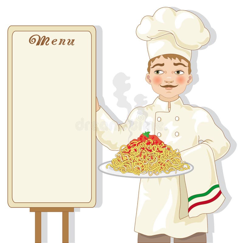 Chef illustration stock vector. Illustration of holding - 90898713