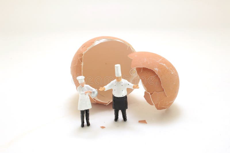 A Chef Isolated with the Egg Shell Stock Photo - Image of cook, model ...