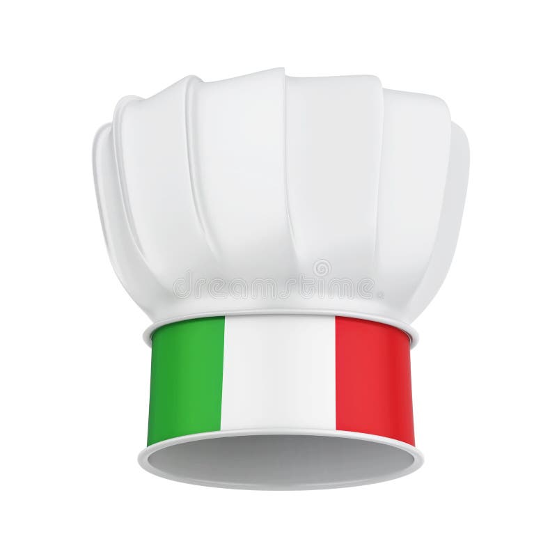 Chapeau italien de chef illustration de vecteur. Illustration du affamé ...