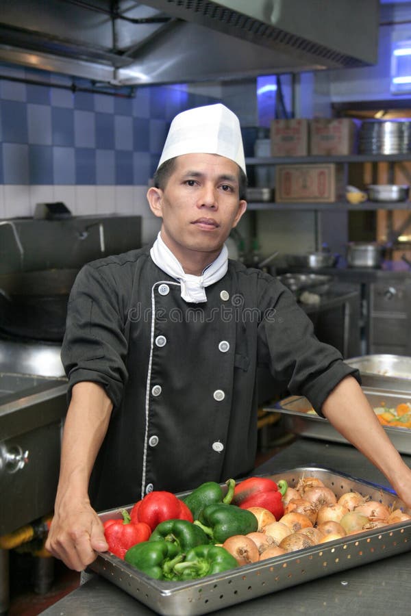 Chef Cooking in Kitchen Restaurant Stock Photo - Image of people, chefs ...