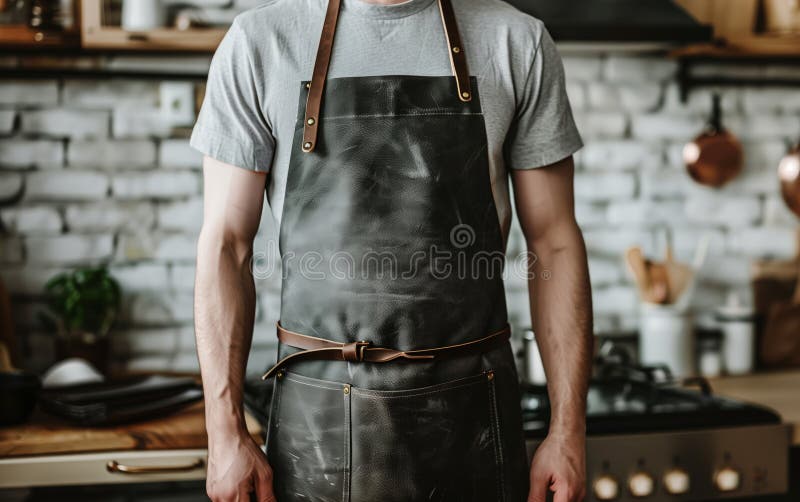 Chef Kitchen Apron. Chef Cook in a Uniform, Kitchen Apron Stock Photo ...