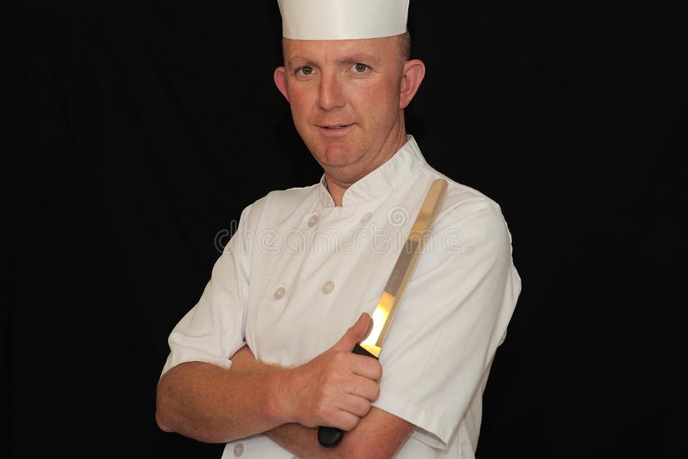 Chef and knife stock photo. Image of chef, ranks, adult - 6084418