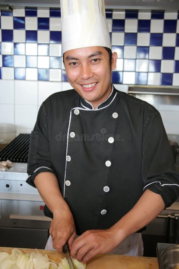 Chef-kok stock foto. Image of voedsel, portret, mens, industrie - 7347086