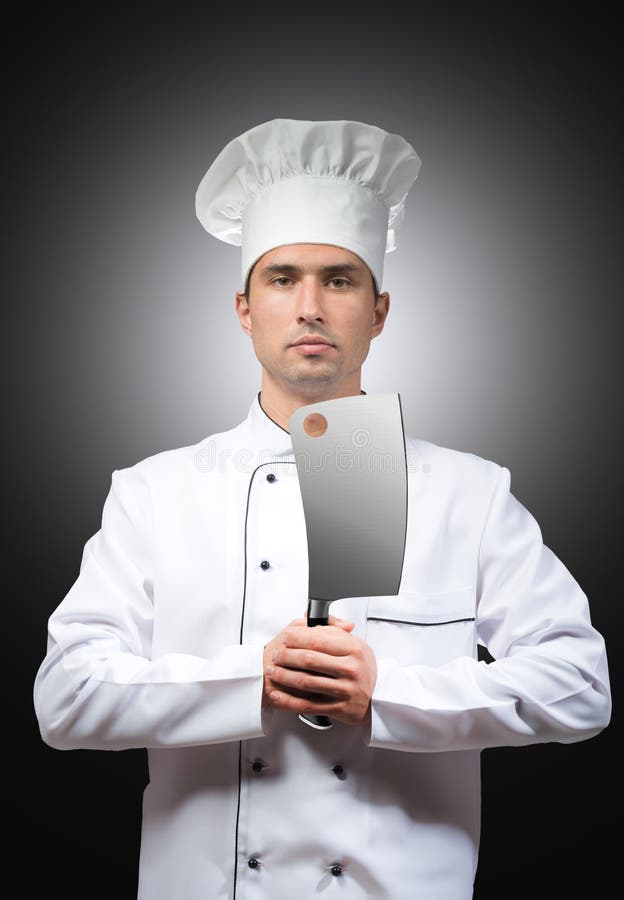 Chef-kok met een mes stock afbeelding. Image of kooktoestel - 41623519 Chef-kok met een mes stock afbeelding. Image of kooktoestel - 41623519