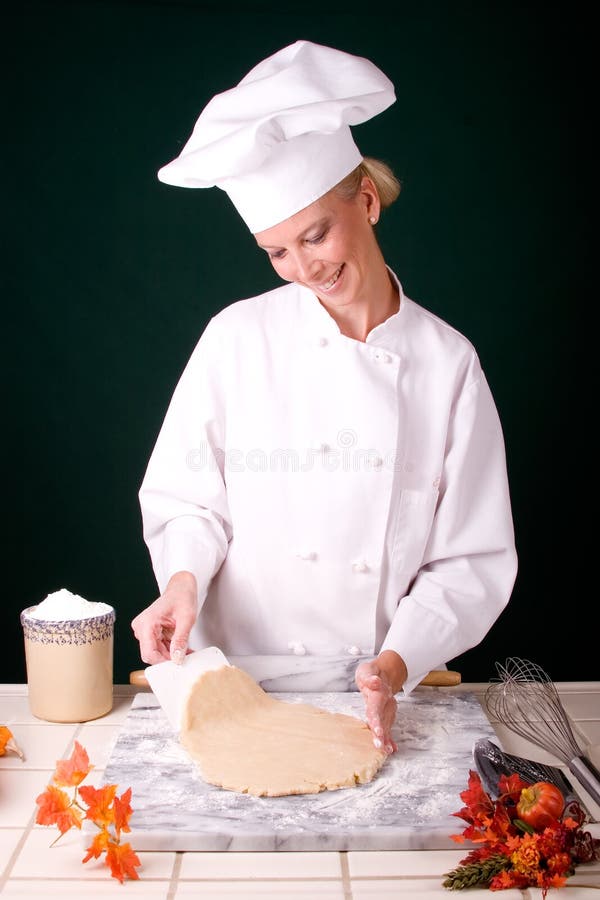 Chef lifting dough stock image. Image of hand, kitchen - 3327315