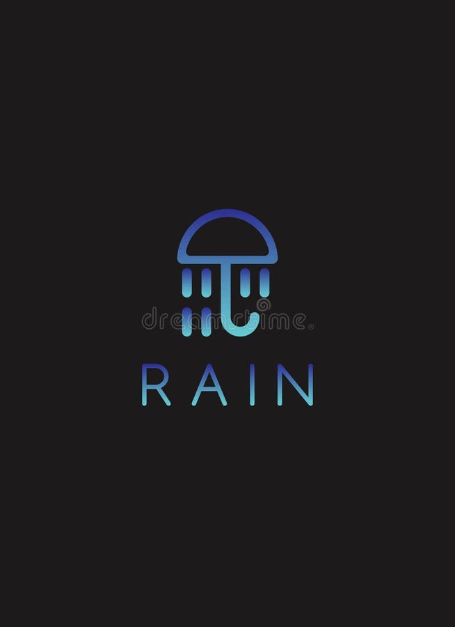 Rain Logo Design Template stock vector. Illustration of logotype ...