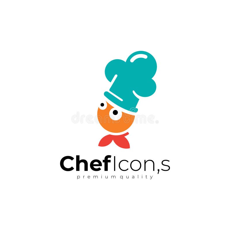 Chef Logo with Children Design, Cartoon Icon Stock Vector ...