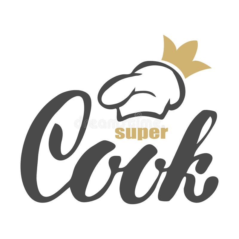 Chef Logo. Lettering Hand Lettering with a Cap Chef. Symbol Icon Logo ...