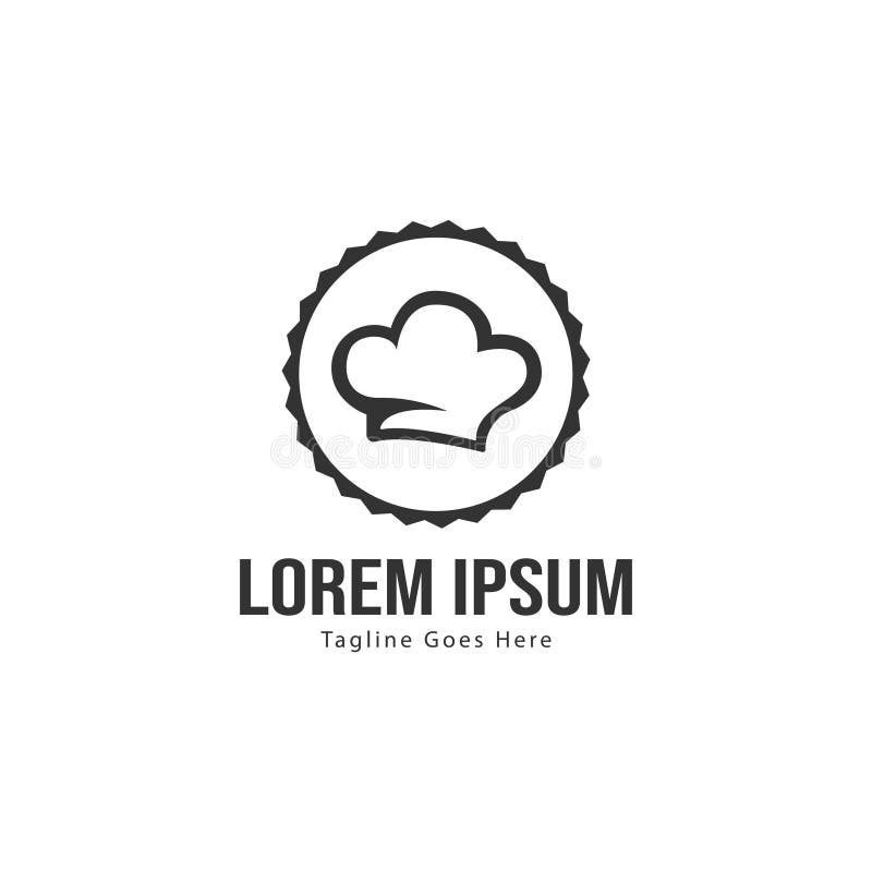 Chef Logo Template Design with Frame. Minimalist Chef Logo Vector ...