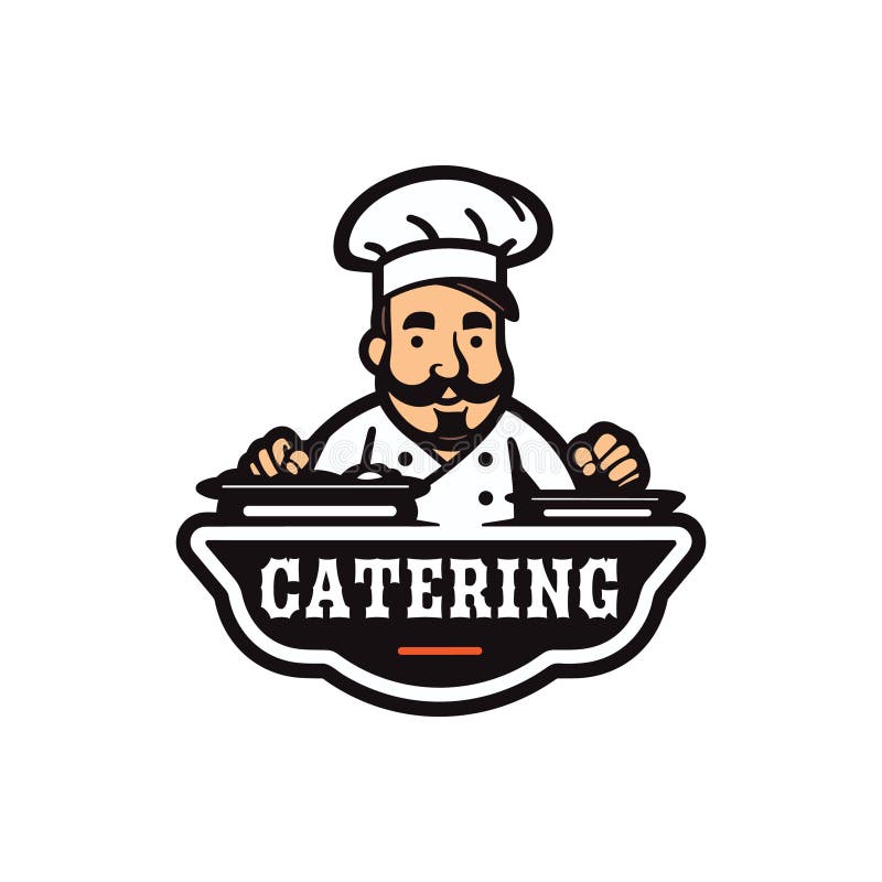 Chef Logo Template. Vector Illustration of a Chef with a Hat and Apron ...