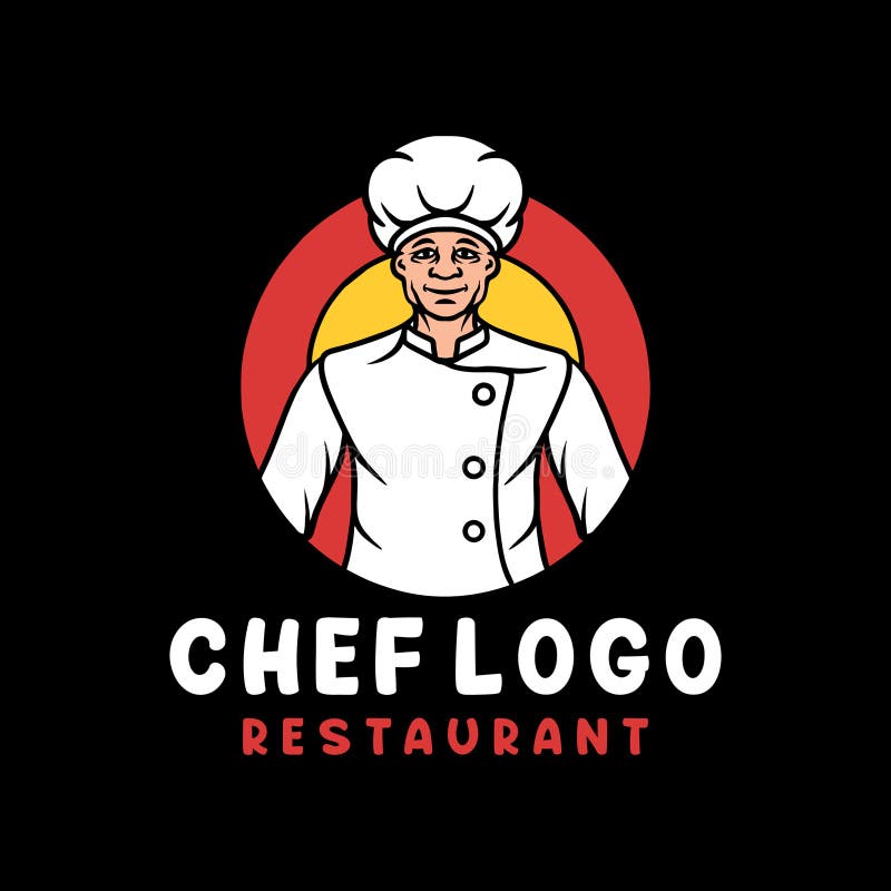 Chef Logo Vector Design Illustration Emblem Stock Vector - Illustration ...