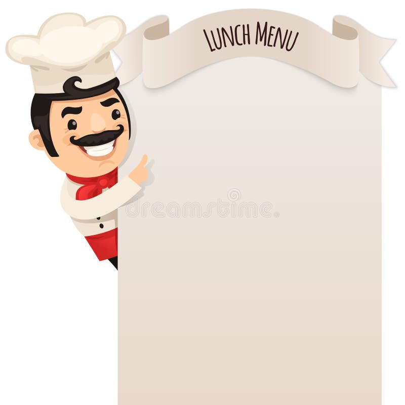 Cartoon Chef Menu stock vector. Illustration of chef - 87423340