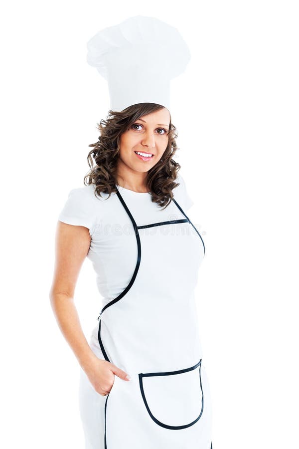 Chef looking at camera stock photo. Image of studio, curly - 48918592