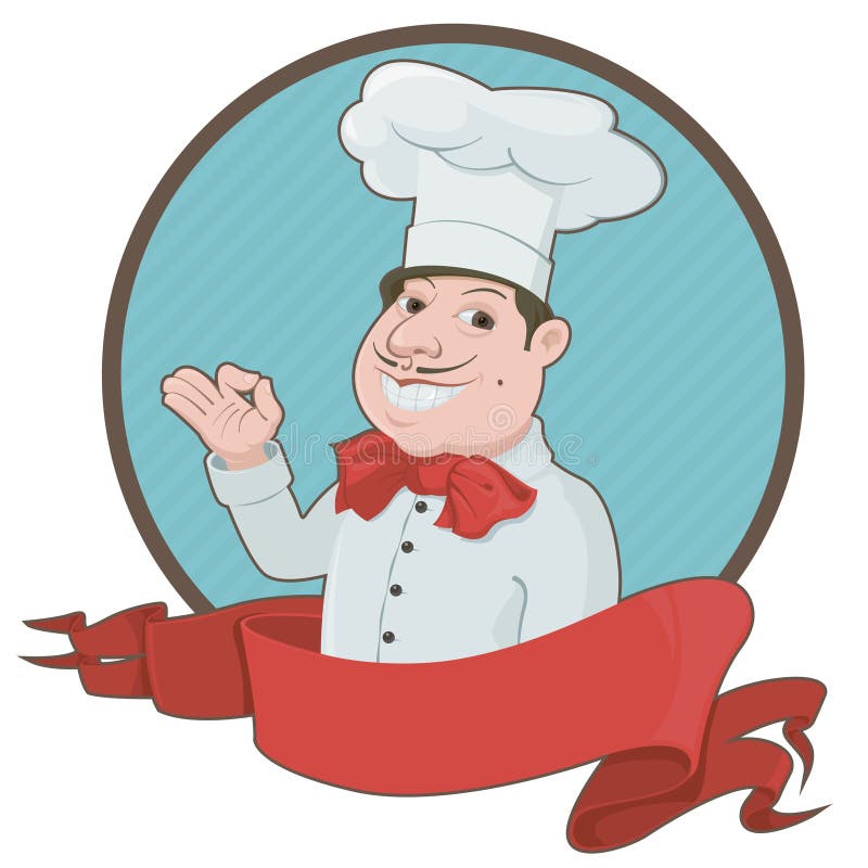 Breakfast Chef stock illustration. Illustration of line - 122132