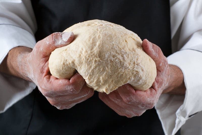 Chef Making dough stock photo. Image of flour, kitchen - 81343806