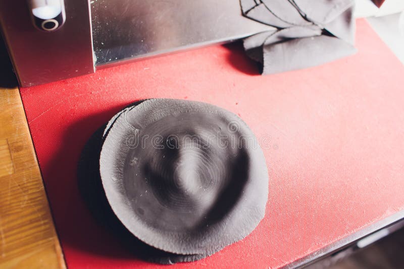 Chef Making Dough Pastry Sheeter Bakery Baker Forming Shaping Dough ...