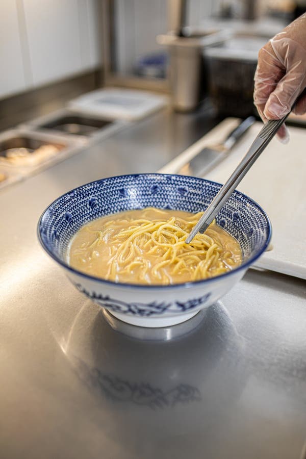 Chef Making Japanese Ramen Noodle Soup Stock Photo - Image of delicious ...