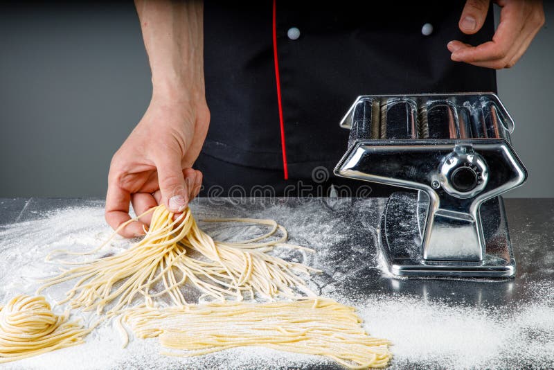Chef Making Noodles for a Restaurant in a Kitchen6 Stock Photo - Image ...