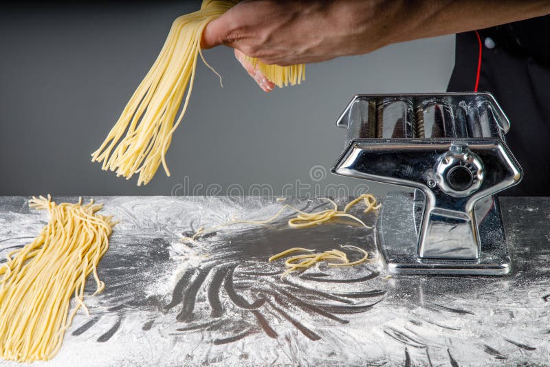 Chef Making Noodles for a Restaurant in a Kitchen7 Stock Photo - Image ...