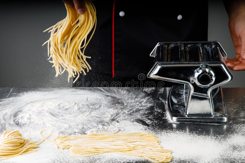 Chef Making Noodles for a Restaurant in a Kitchen8 Stock Photo - Image ...