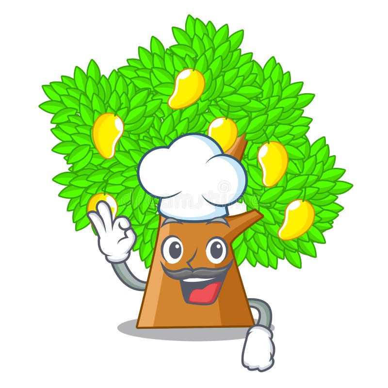 Summer Sun Chef Cartoon Design Style Wearing White Hat Stock Vector ...