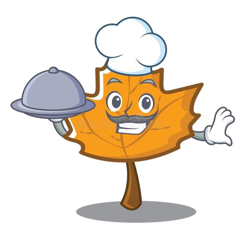 Chef Maple Character Cartoon Style Stock Vector - Illustration of ...