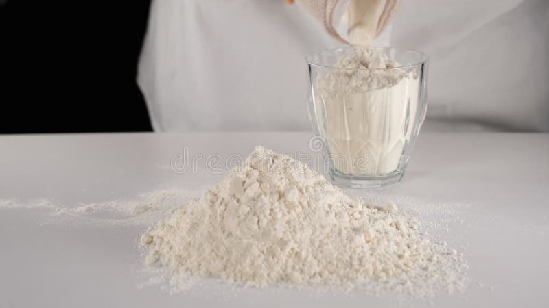 Cup of flour stock video. Video of delicious, bake, ingredient - 259462831