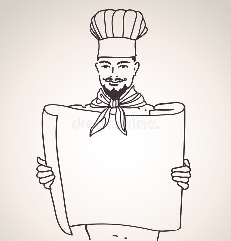 Chef Menu Scroll Stock Illustrations – 310 Chef Menu Scroll Stock ...