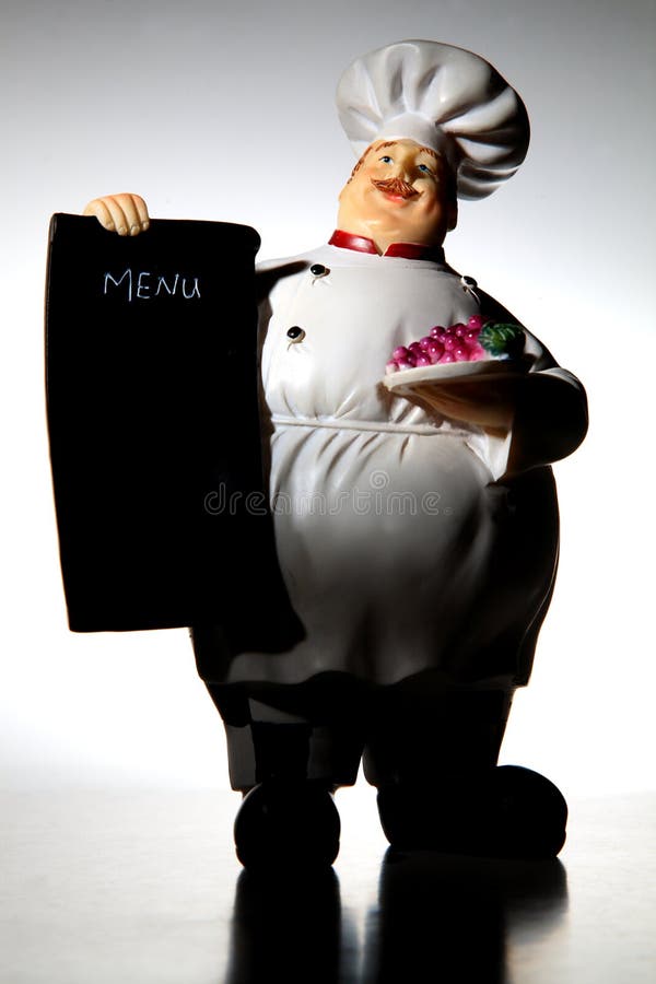 Chef with menu board stock image. Image of black, hand - 11459771