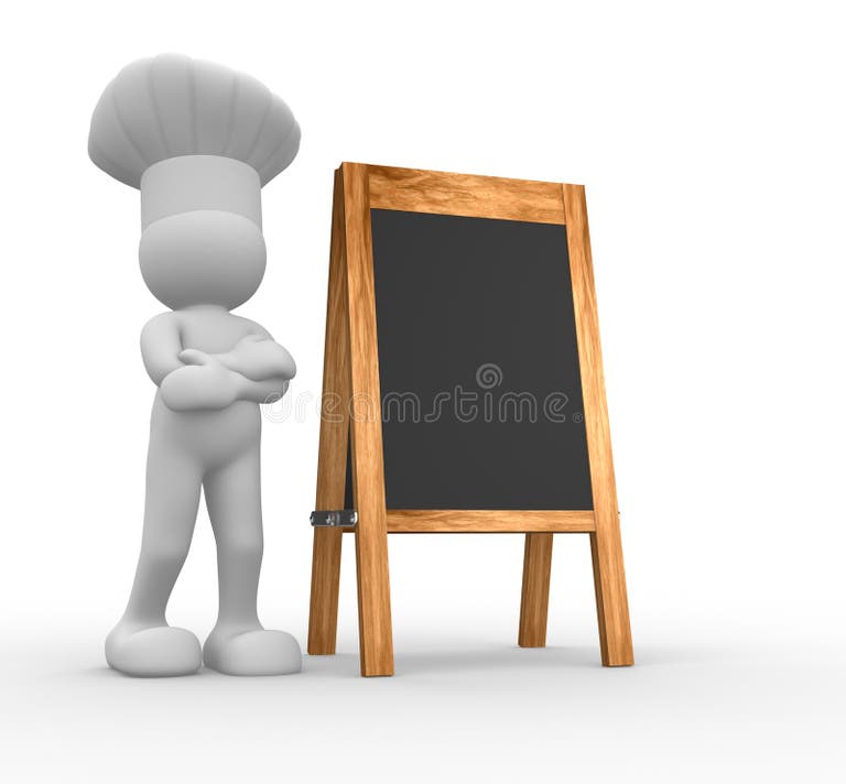 Chef and menu board stock illustration. Illustration of menu - 18649271