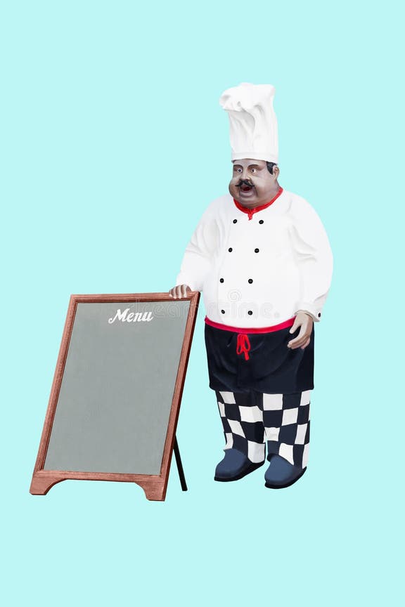 Chef with menu board stock image. Image of retail, confectionery - 44313297
