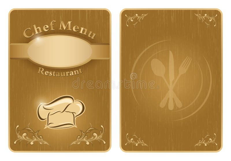 Chef Menu Cover or Board - Vector Stock Vector - Illustration of ...