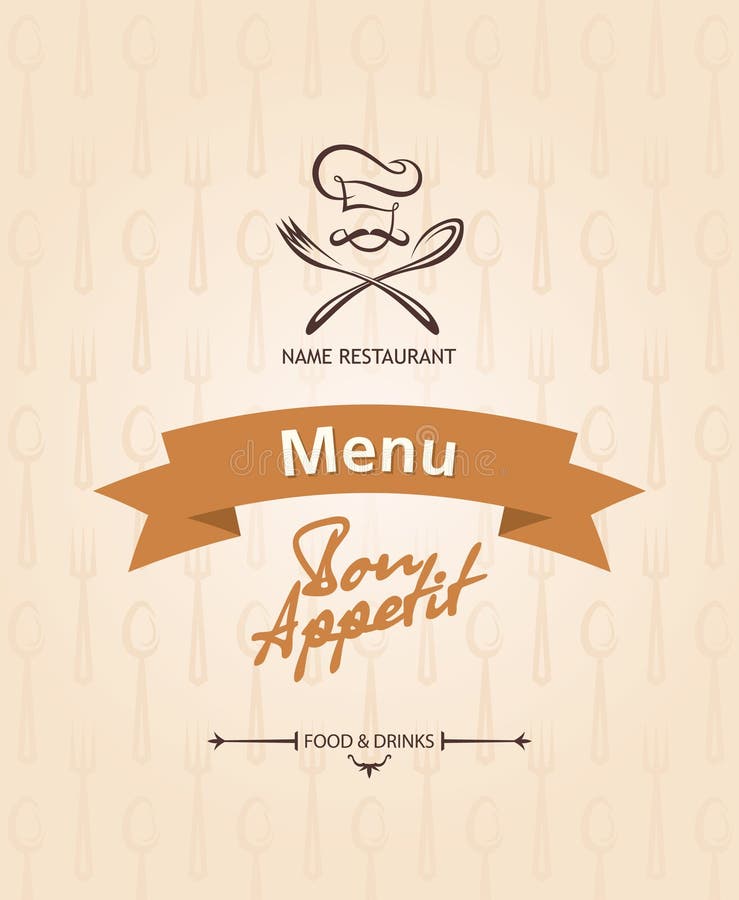 Chef menu design stock vector. Illustration of sign, abstract - 42314763