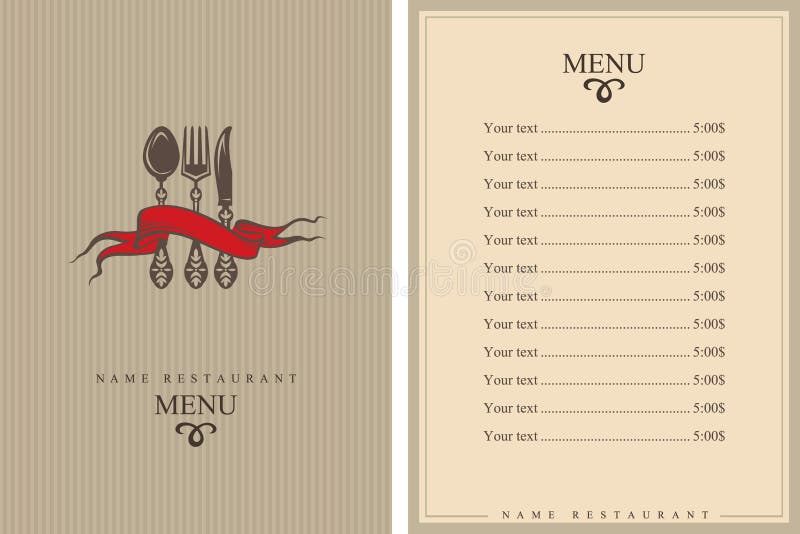 Chef menu design stock vector. Illustration of menu, pattern - 80599158