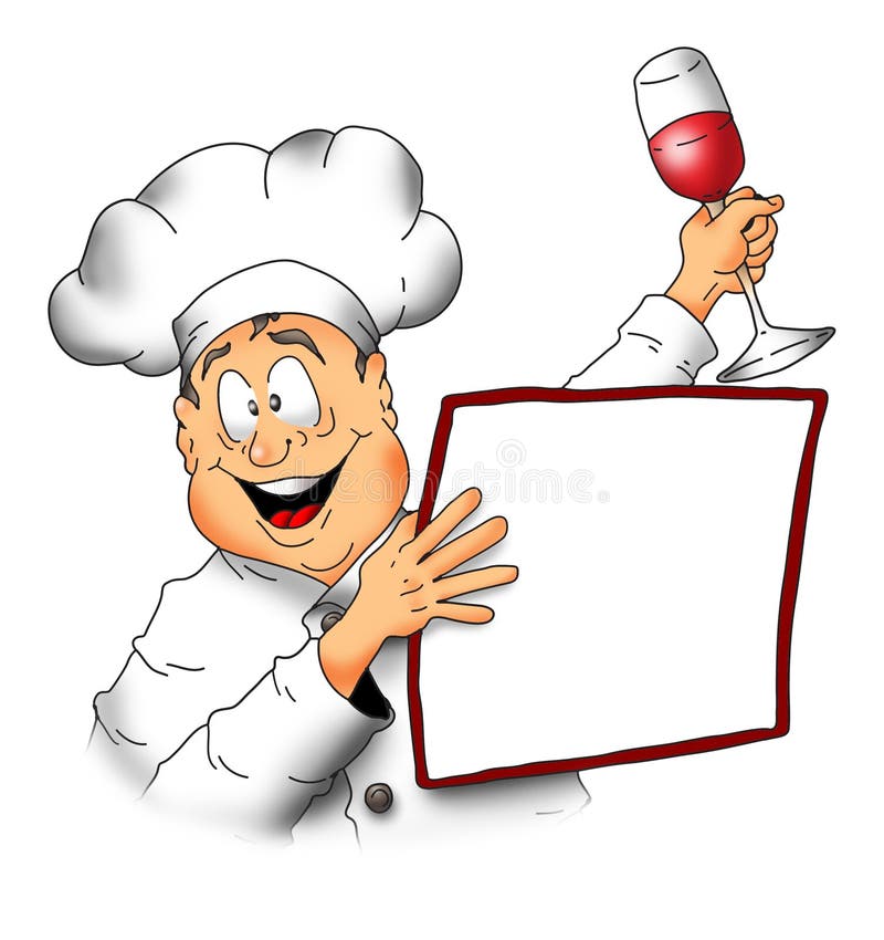 Chef with Menu001 stock illustration. Illustration of lunch - 20823242