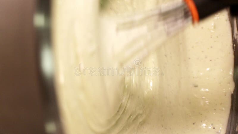 Chef Mixing Cake Batter in a Bowl Stock Video - Video of culinary ...