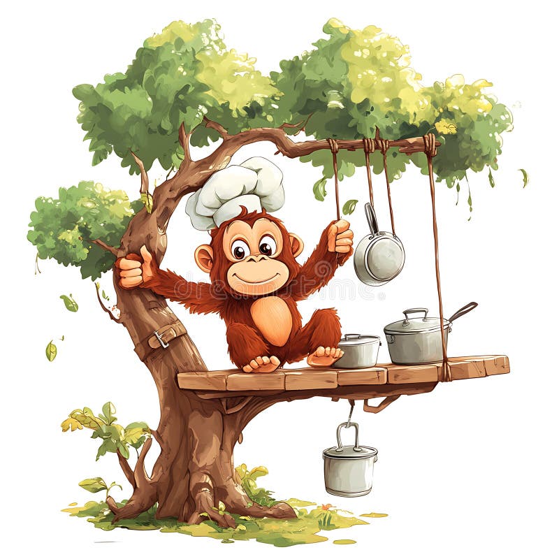 Cartoon Cooking Monkey Stock Illustrations – 176 Cartoon Cooking Monkey ...