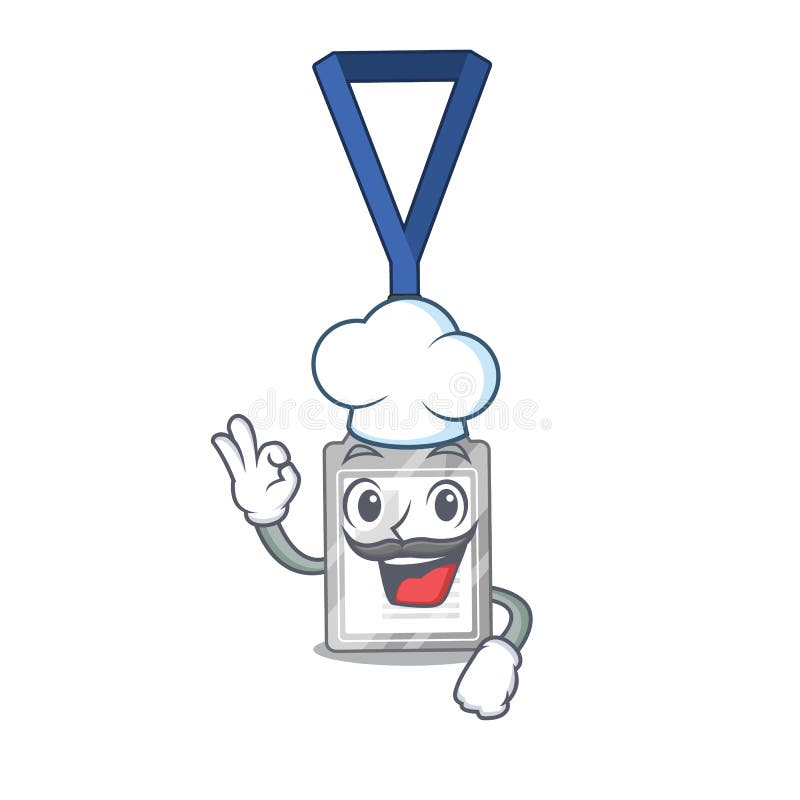 Chef Name Tag on the Mascot Table Stock Vector - Illustration of ...