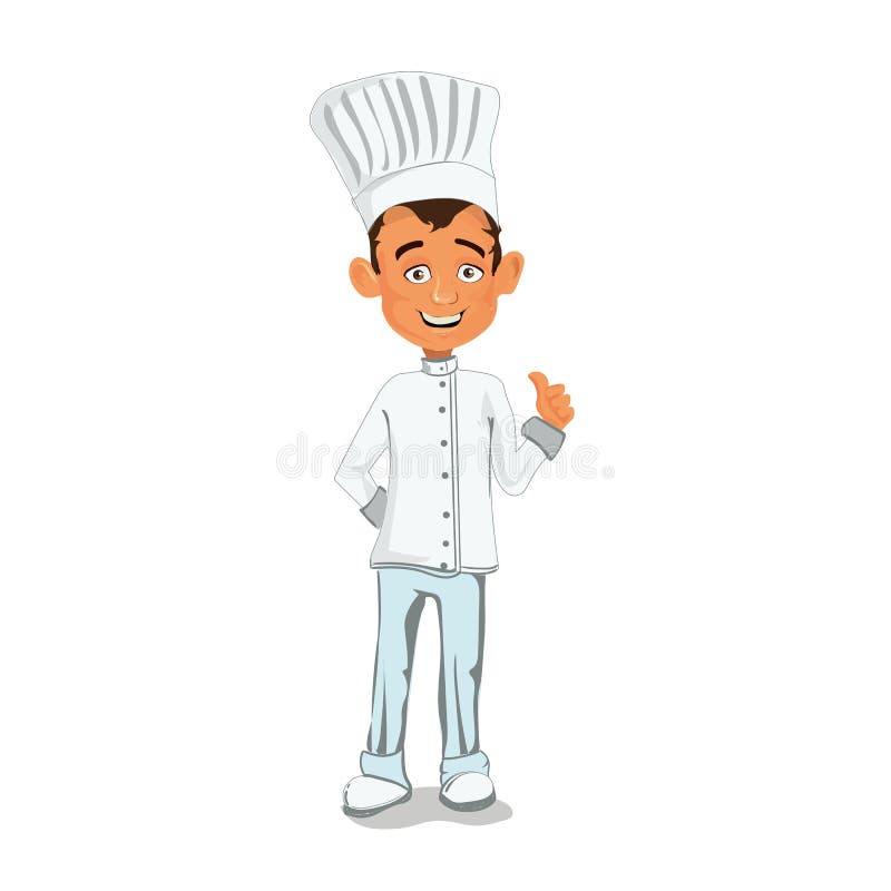 Chef, in a Nice, Clean Clothes, Shows Class. Stock Illustration ...