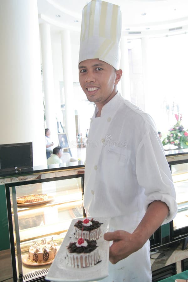 Chef pastry in pose stock image. Image of chefs, store - 6486727