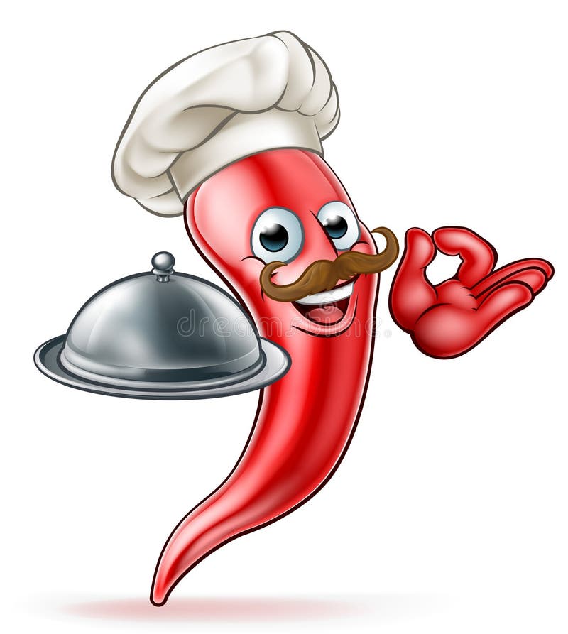 Chef Pepper Cartoon Character Illustration de Vecteur - Illustration du ...