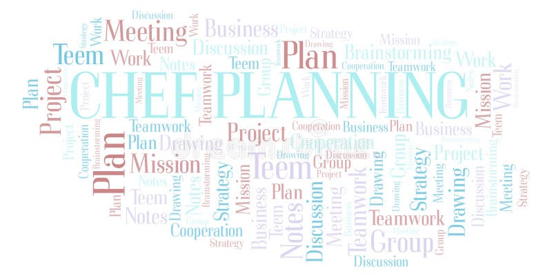 Chef Planning word cloud. stock illustration. Illustration of print ...