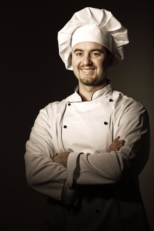 Chef portrait stock image. Image of cook, caucasian, positivity - 23088023