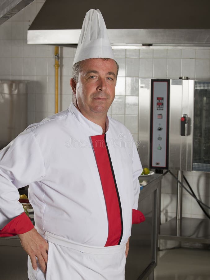 Chef portrait stock image. Image of cooking, metal, friendly - 25735373